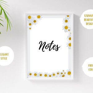 Daisy Flower Cute Stationery Notes Planner Floral Notepaper Printable ...
