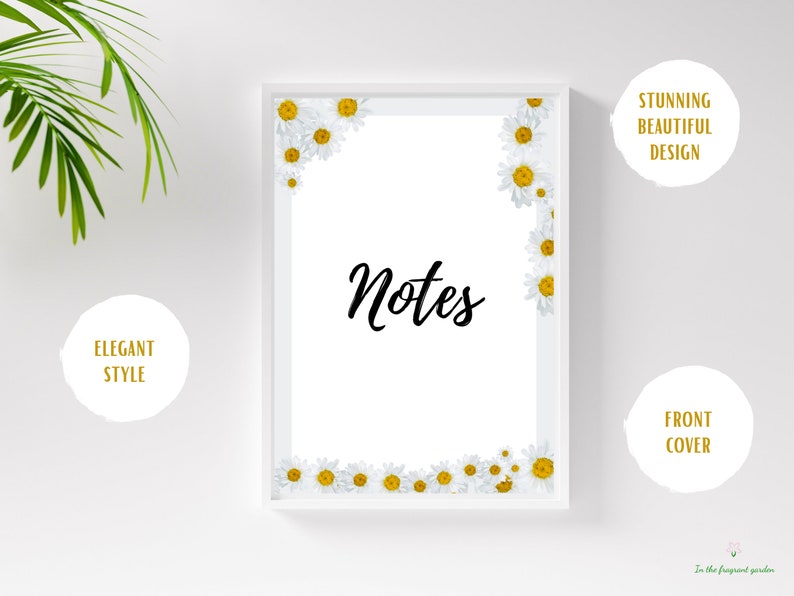 Daisy Flower Cute Stationery Notes Planner Floral Notepaper Printable ...