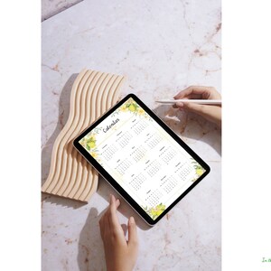 2024 Year Calendar Floral Month Annual Italian Lemons Botanical ...