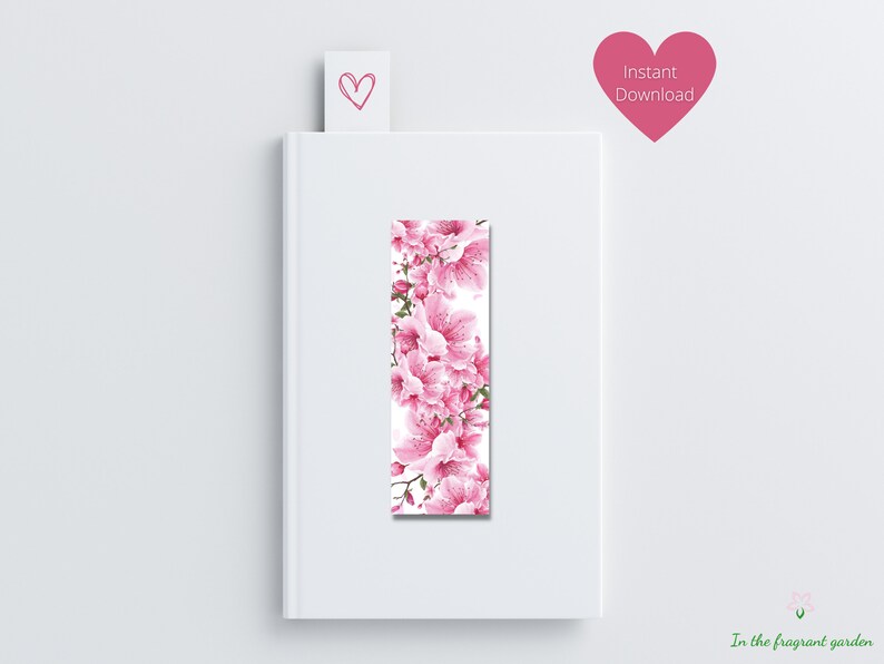Cherry Blossom Bookmarks for Bookworms | Floral Bookmark Set for Book ...