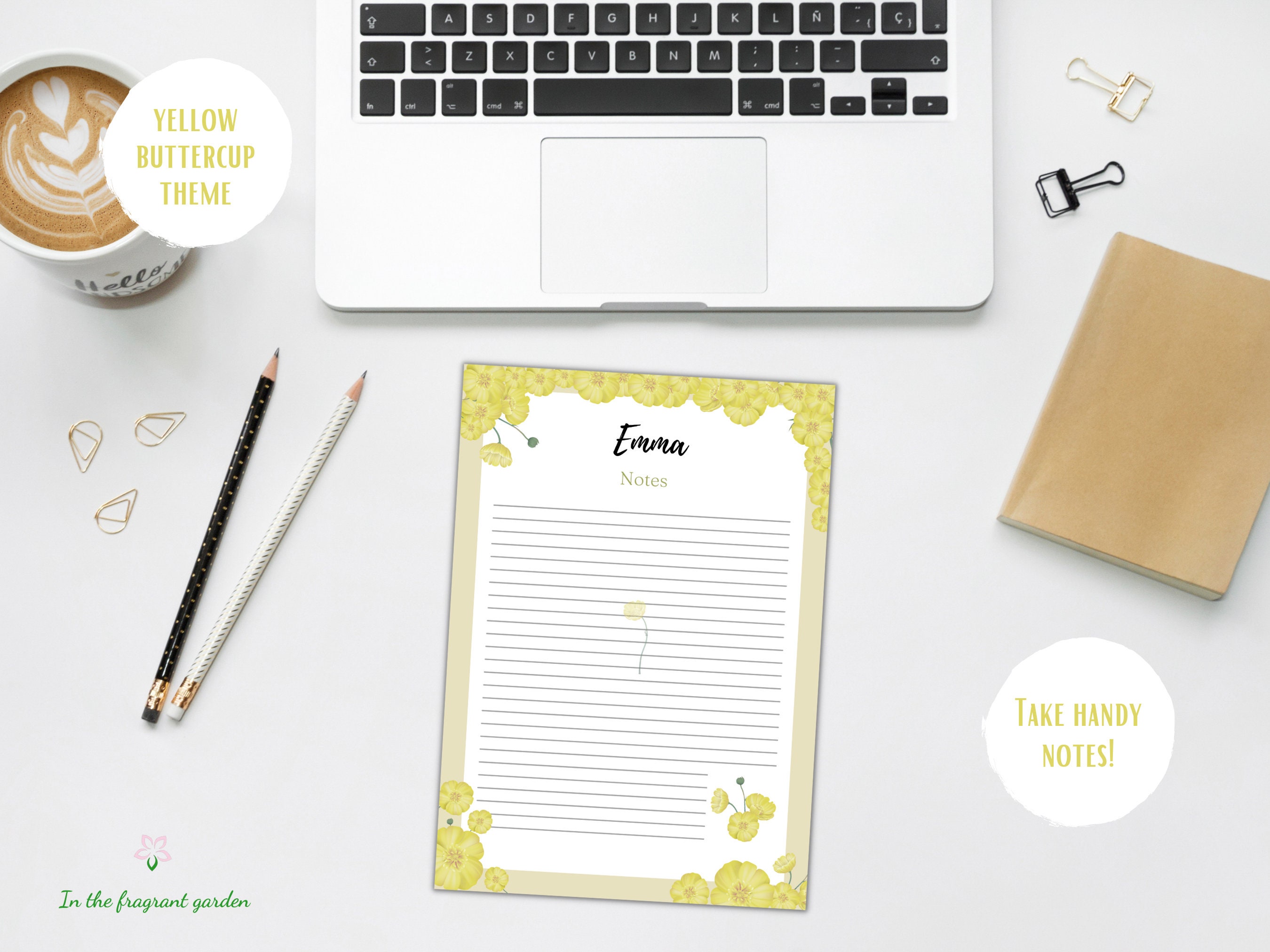 Stationery Notes Page Printable Lined Note Template Note - Etsy