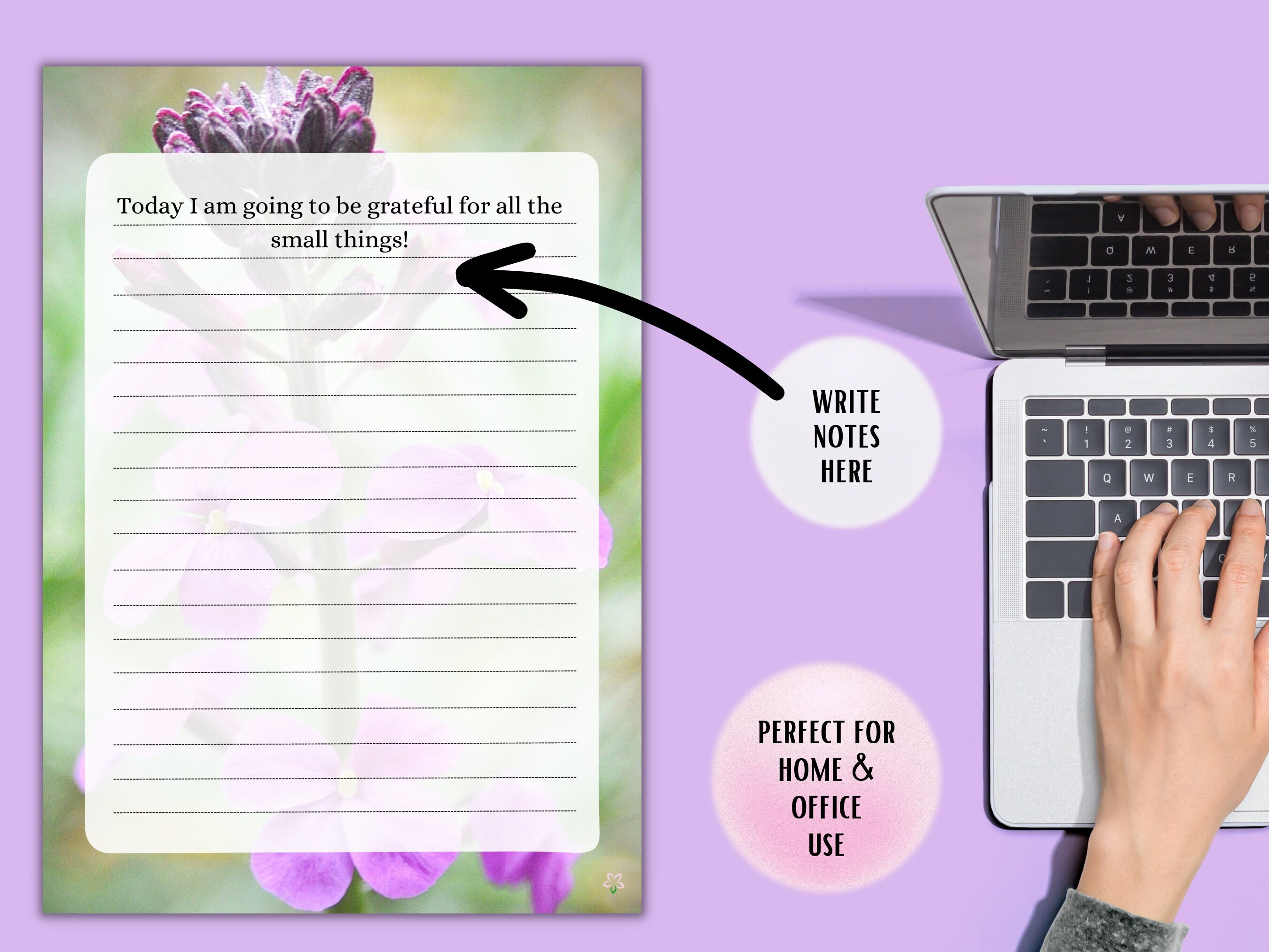 Floral Notes Printable to Do List Pages Lined Note Unique Flower Daily ...