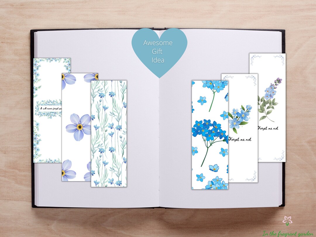 Floral Bookmarks Botanial Printable X10 Read Tracker Gift for Her Nerd ...