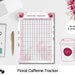 Caffeine Intake Log Coffee and Tea Tracker Printable Daily Florai Cup ...