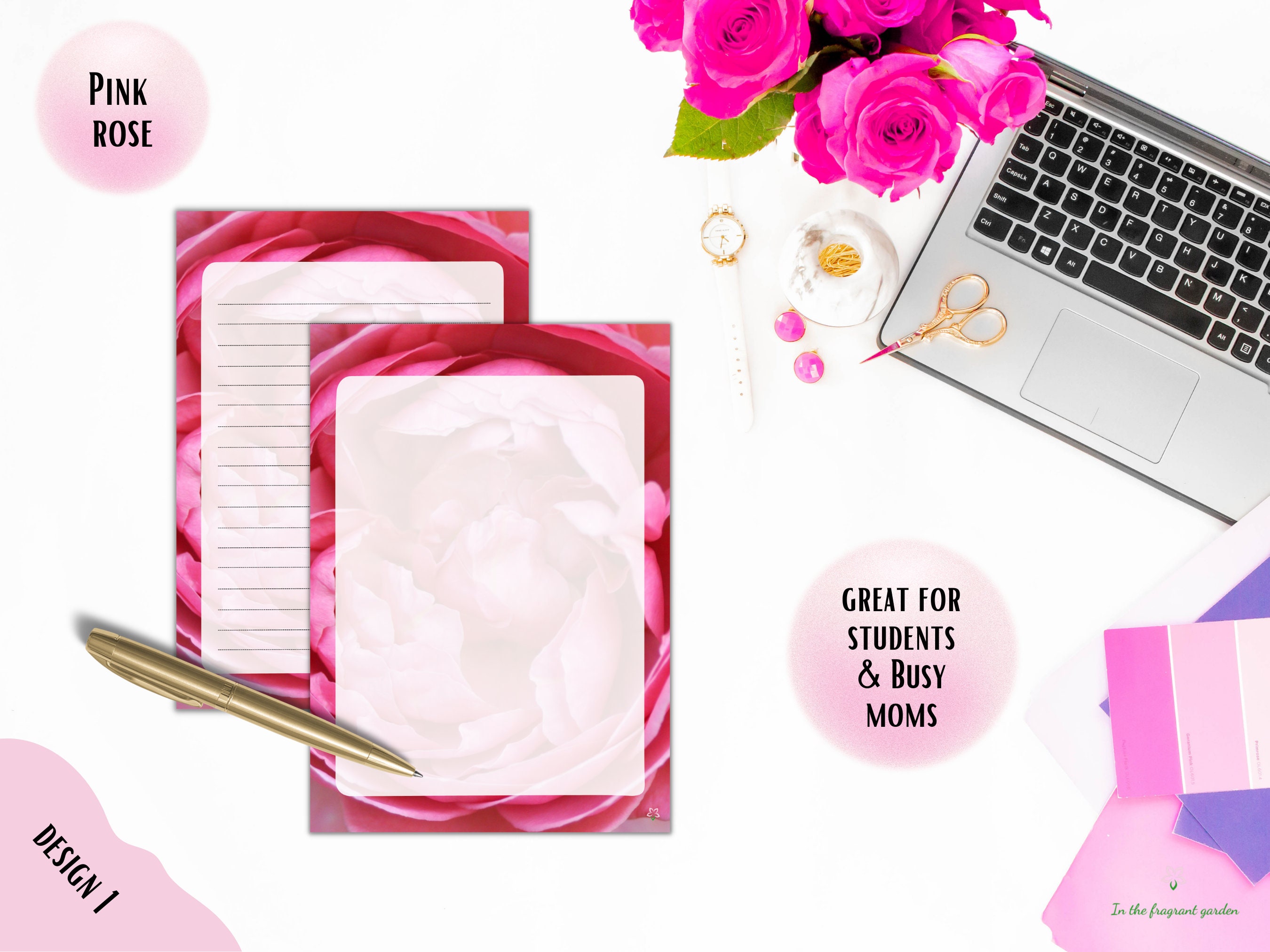 Floral Notes Printable to Do List Pages Lined Note Unique Flower Daily ...