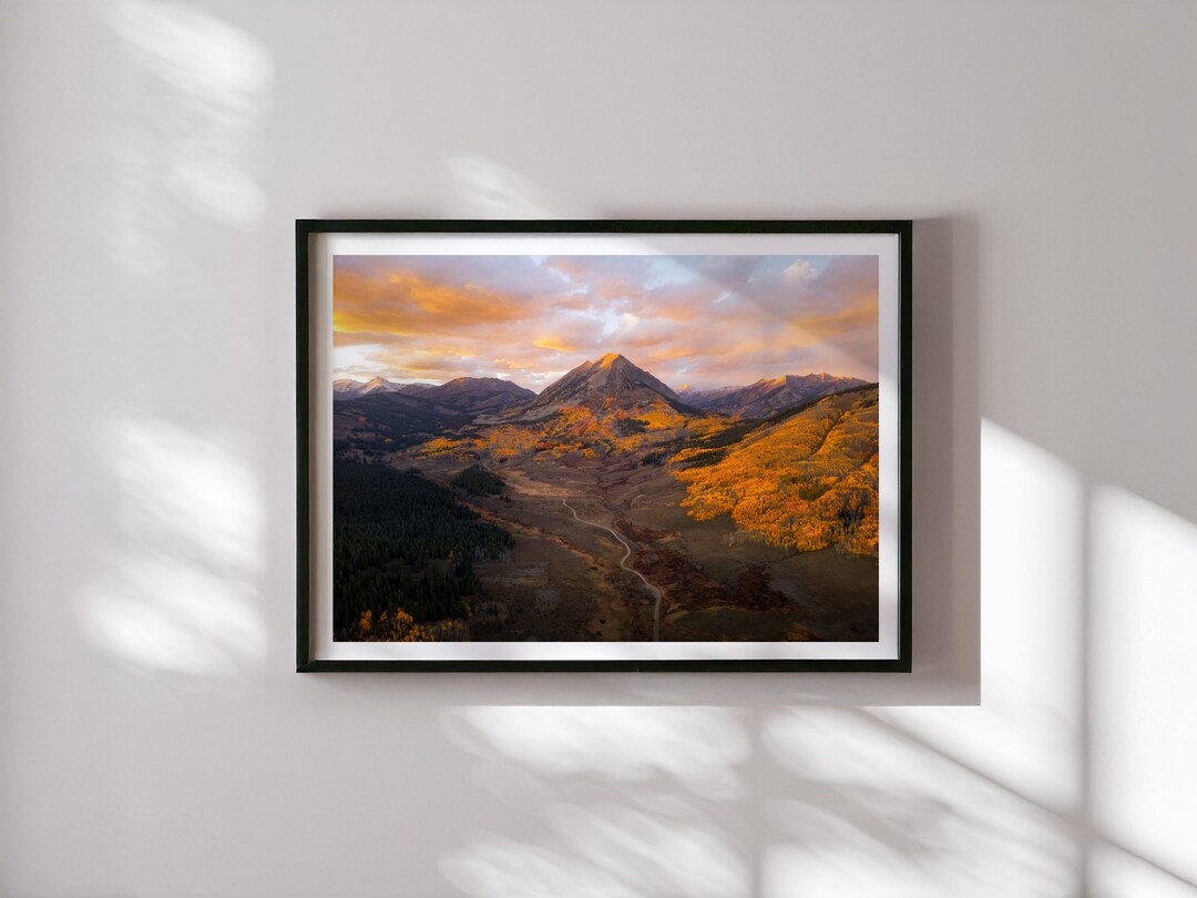 Crested Butte Photography Print, Golden Aspen Sunset, Colorado Wall Art ...
