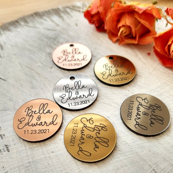 Copper Wedding Guest Name Tags - Etsy