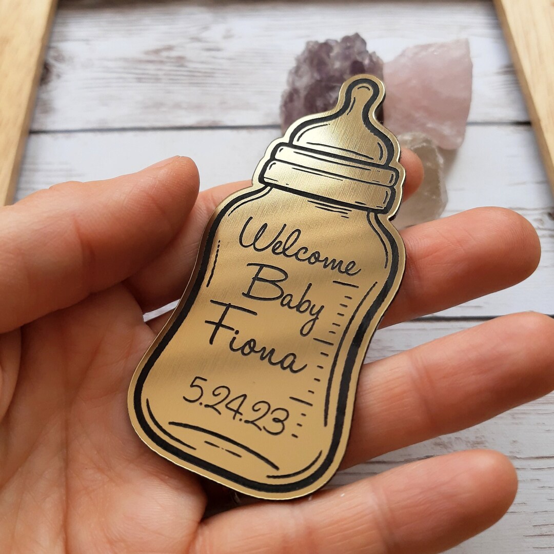 Baby Shower Favors - Baby Bottle Magnets - Personalized Welcome Baby ...