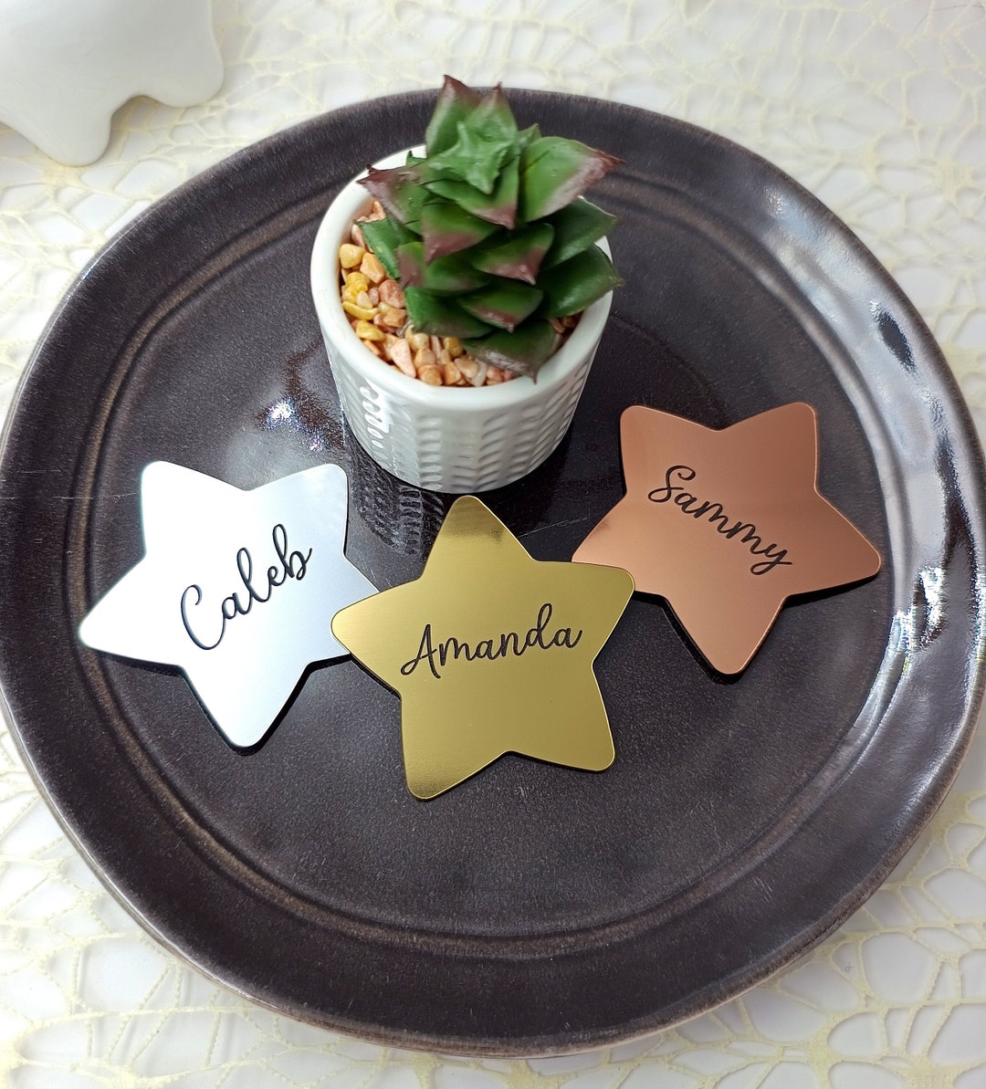 Star Wedding Favor Magnets Doubling as Wedding Place Cards ...