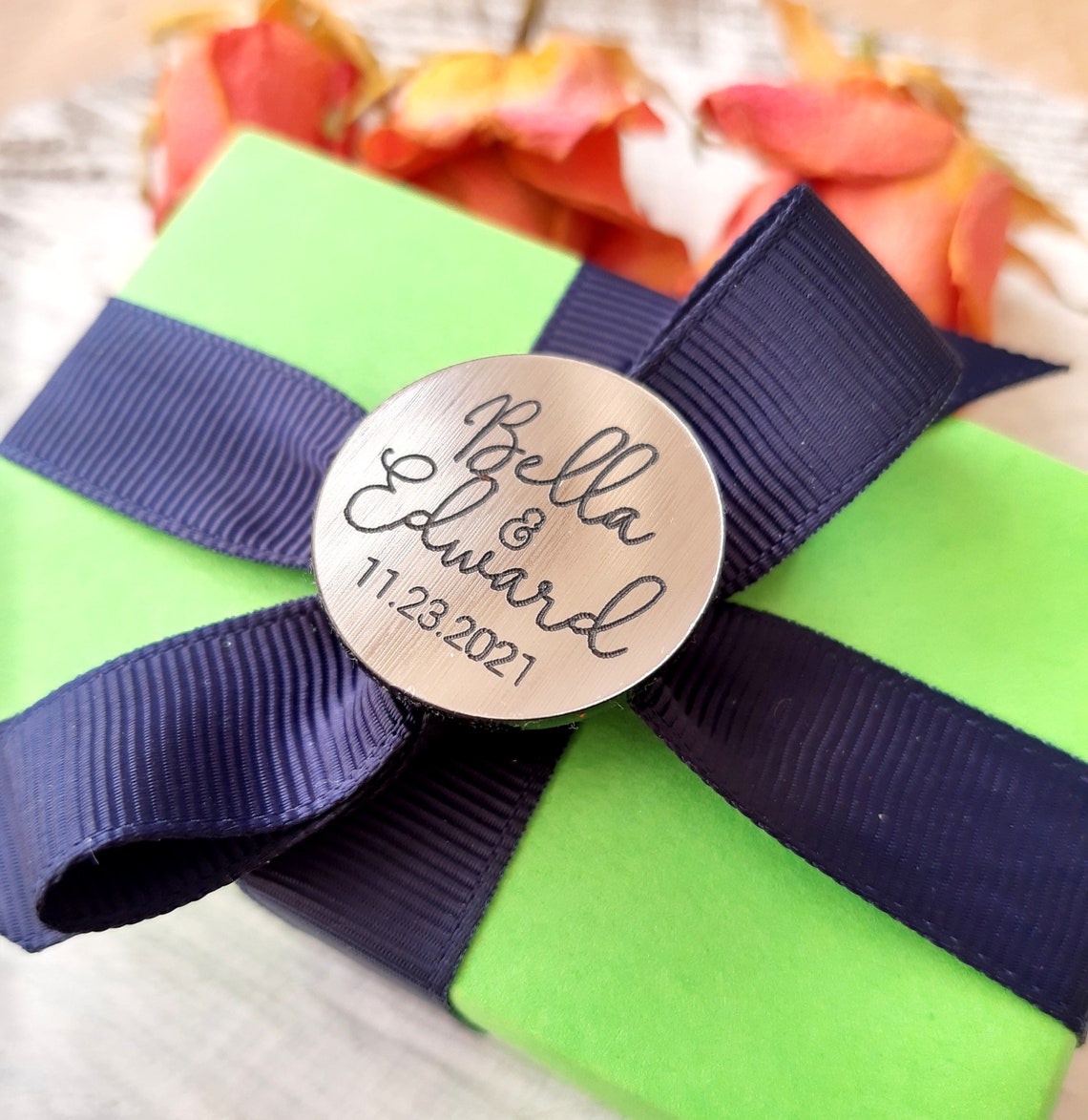 Wedding favor tags names date tags for wedding favors party | Etsy