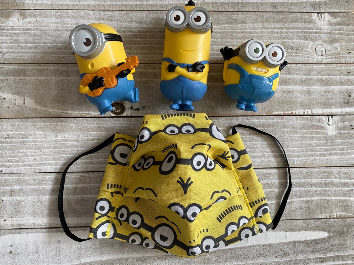 Minion Inspired Mask with Nose Wire | Etsy