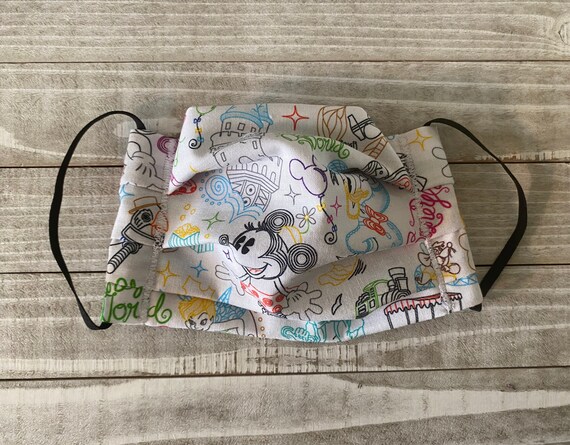 Disney Character Mask With Nose Wire | Etsy