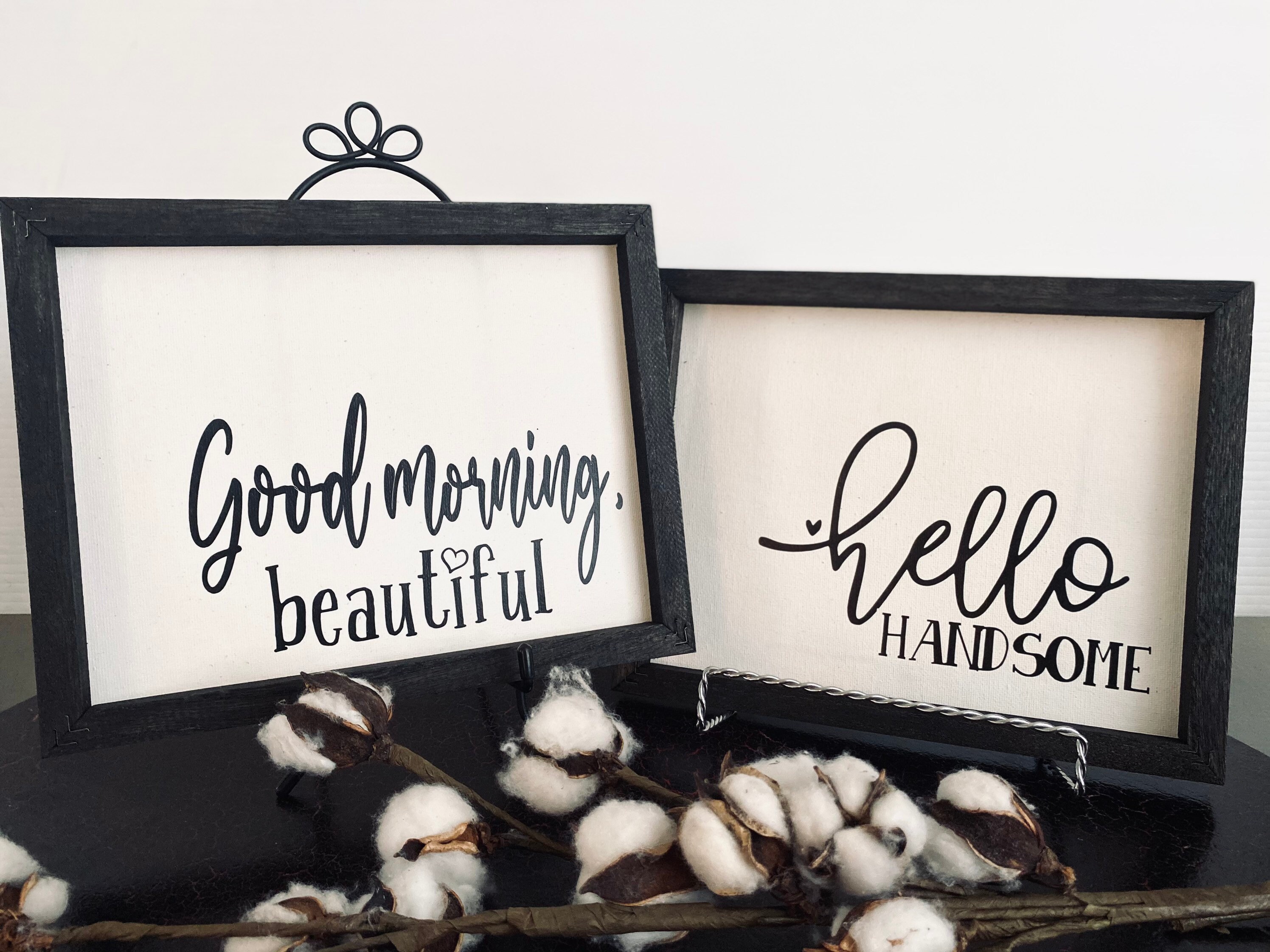Good Morning Beautiful Sign Rustic Bathroom Sign Reverse - Etsy
