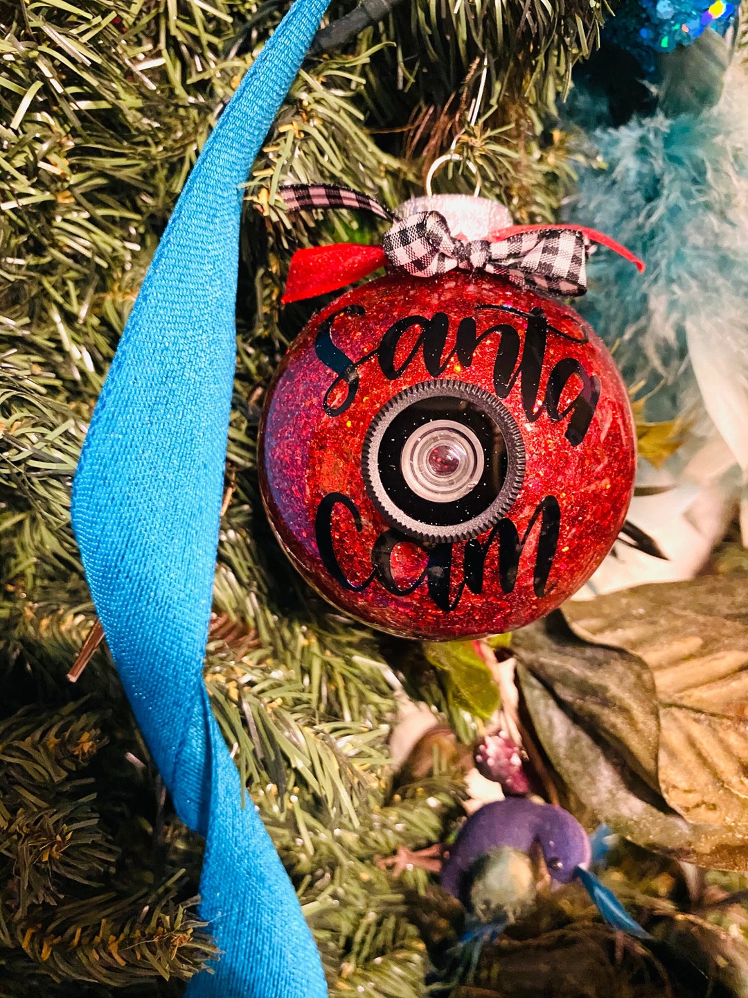 Christmas Gift, Christmas Ornament, Santa Cam Ornament, Santa Claus ...