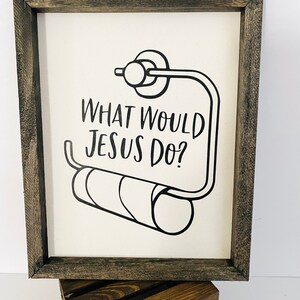 Set of 2 WWJD Reverse Canvas Signs Rustic Bathroom Sign | Etsy