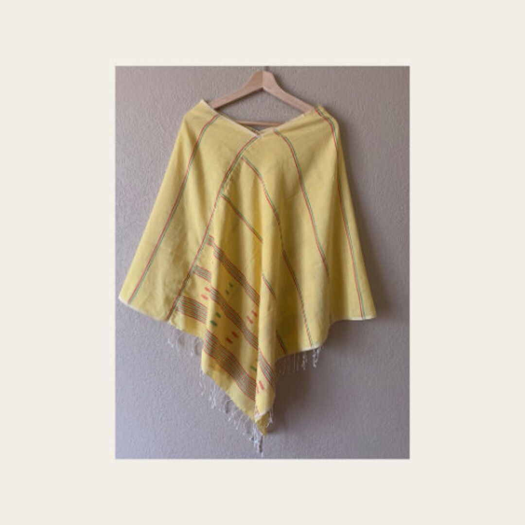 Linen Poncho, Cotton Jamdani Wrap, Two Way Topper, Overlay Top - Etsy