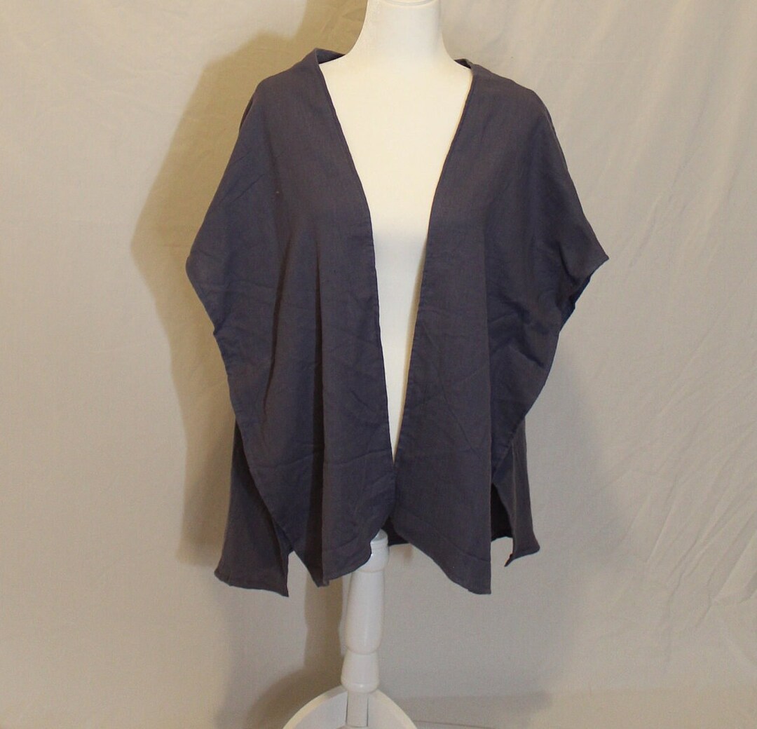 Linen Shrug: Slate Grey Summer Overlay Top - Etsy