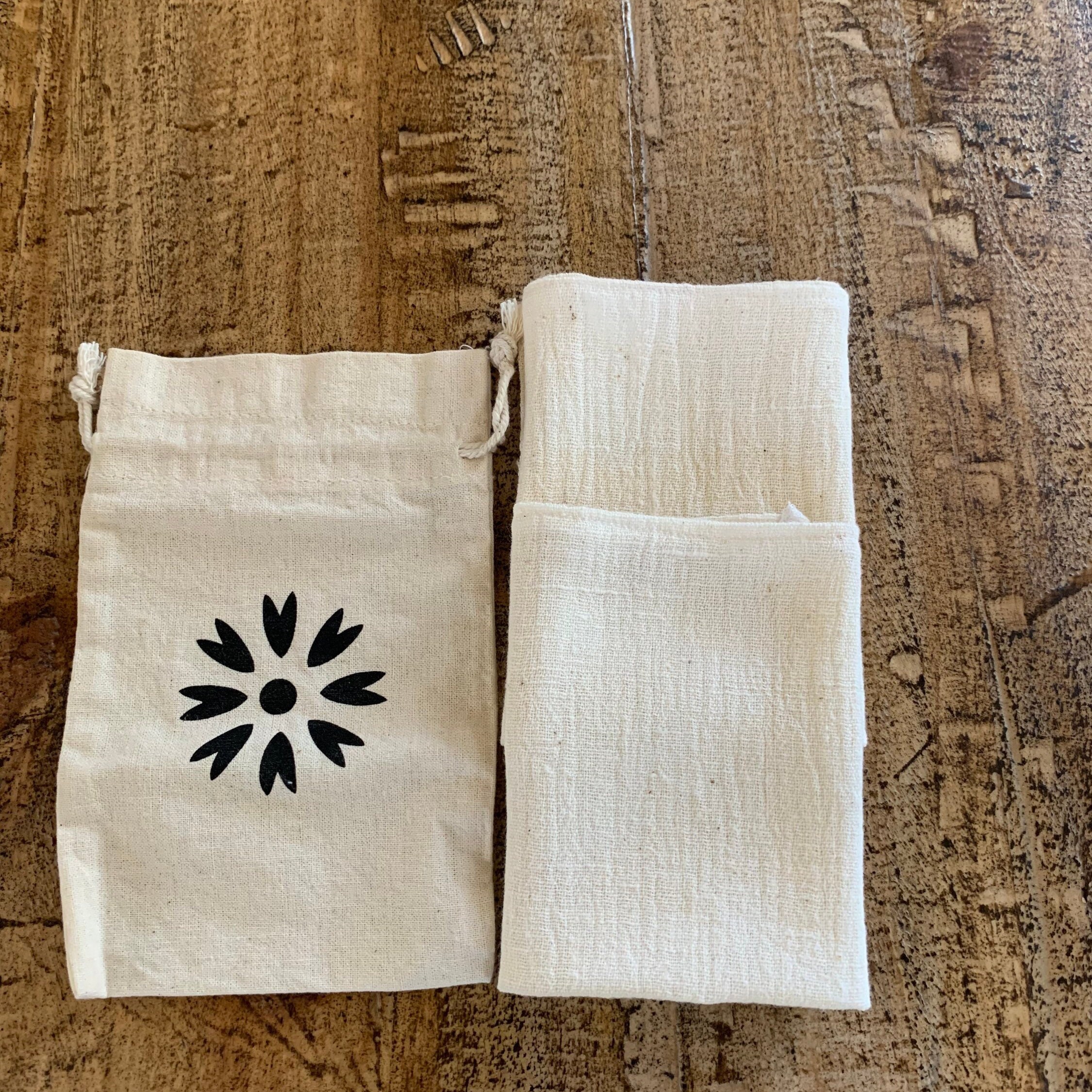 Zero Waste Reusable Face Cloth, Undyed Handwoven Organic Cotton ...