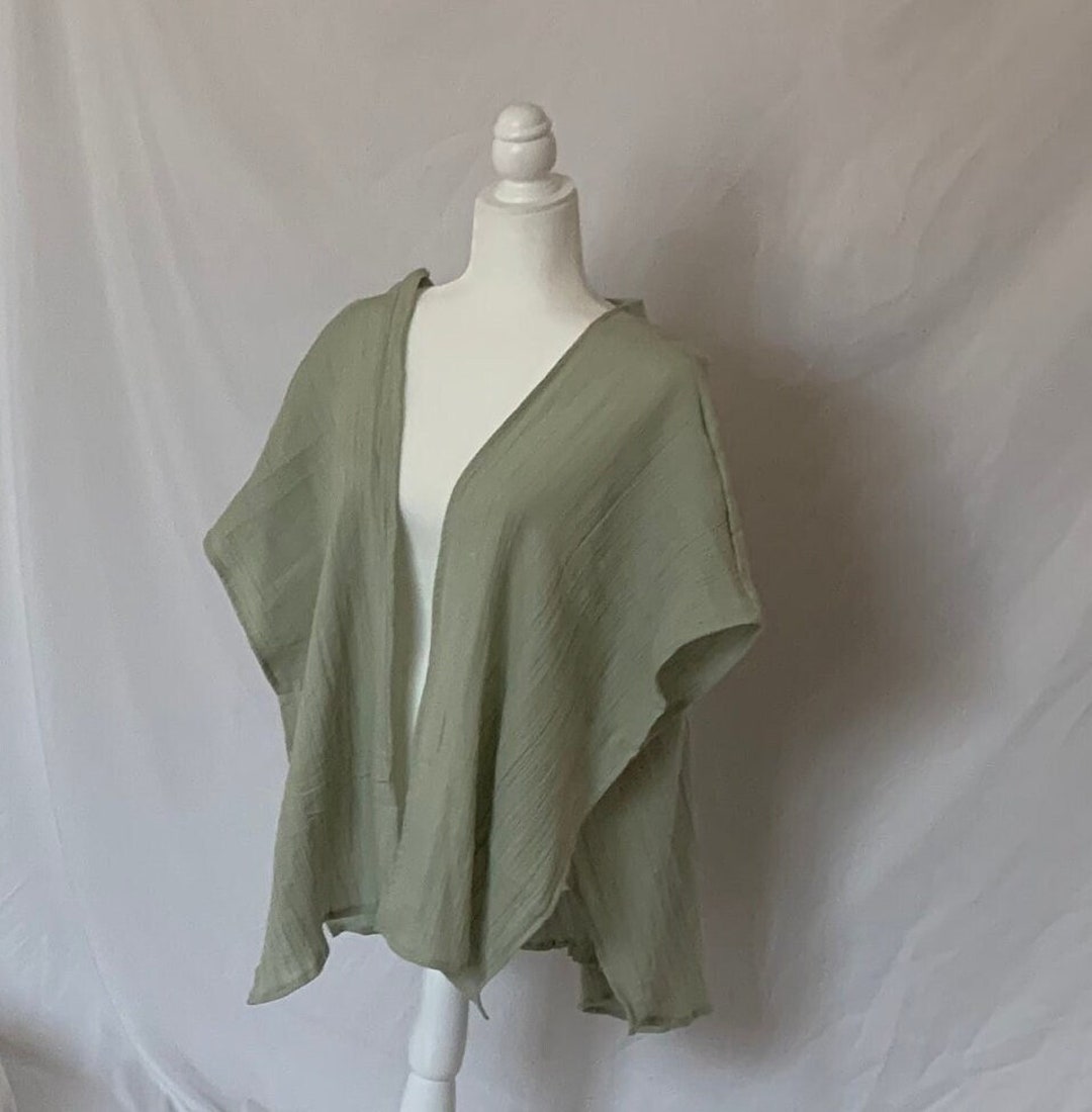 Linen Shrug, Sage Green Shrug, Summer to Fall Layering in Style, Gift ...