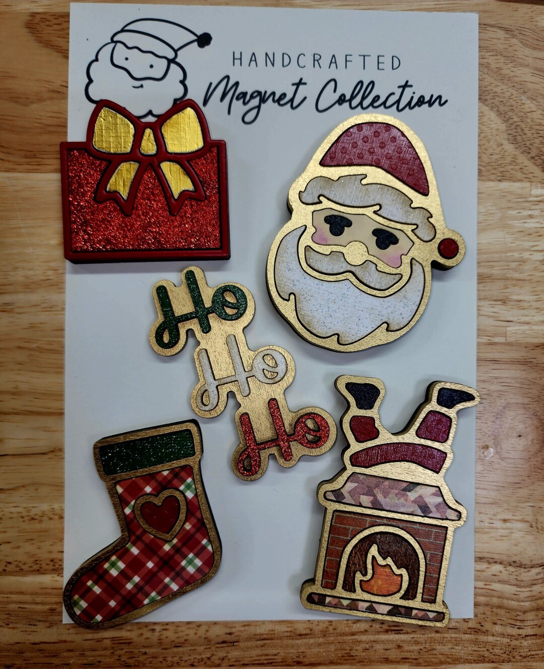 Santa Magnet Collection, Hohoho Magnet, Christmas Magnet Collection - Etsy