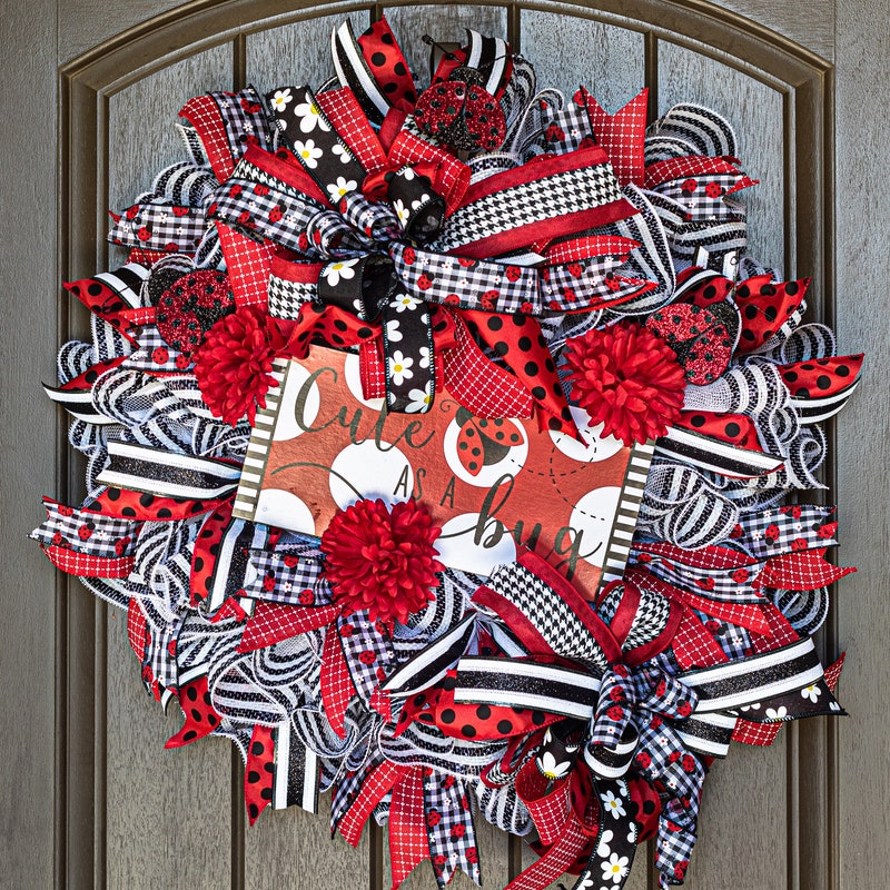 Lady Bug Wreath - Etsy
