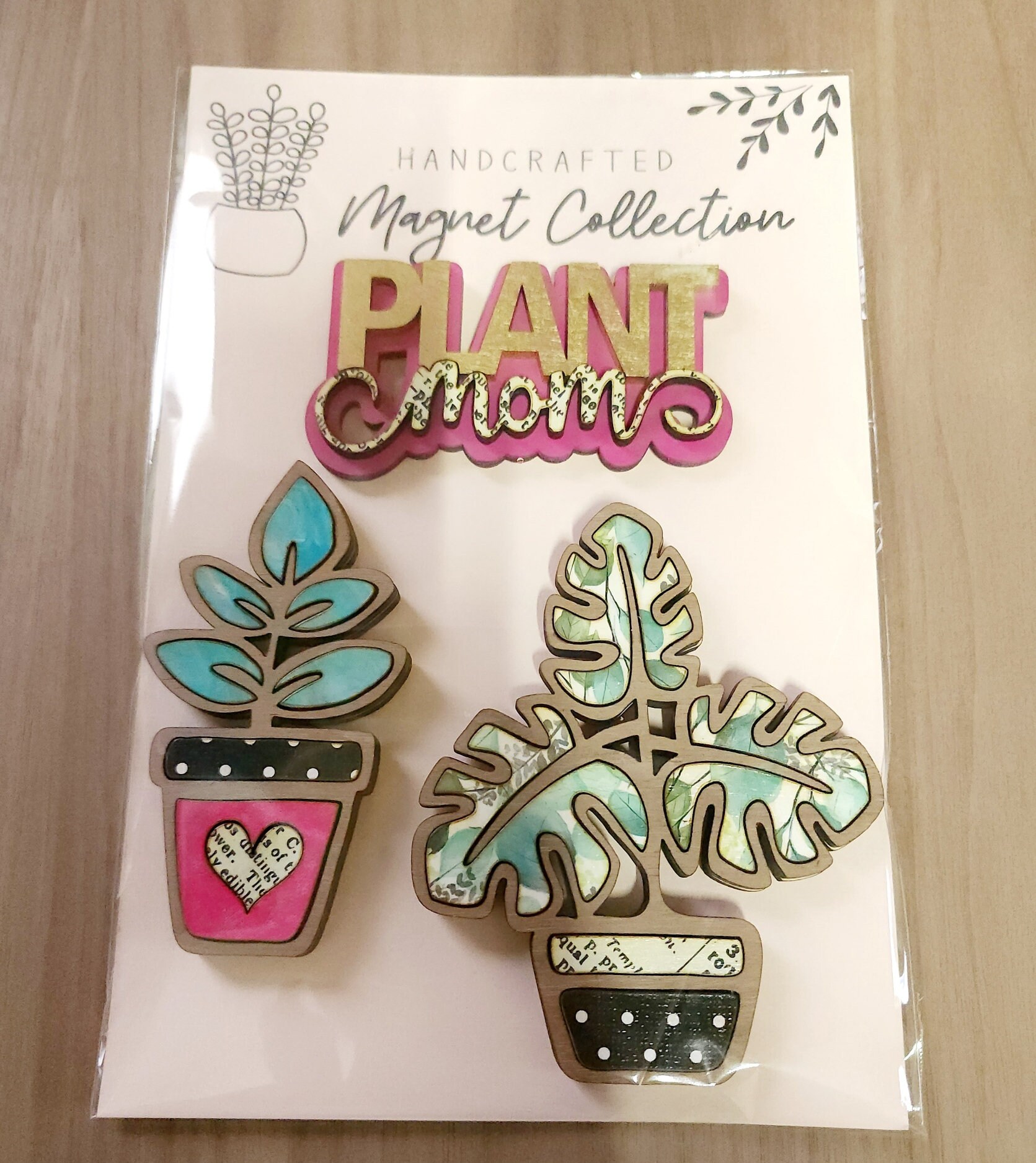 Plant Mom Magnet Set, Plant Magnets, Mom Gift, Plant Refrigerator ...