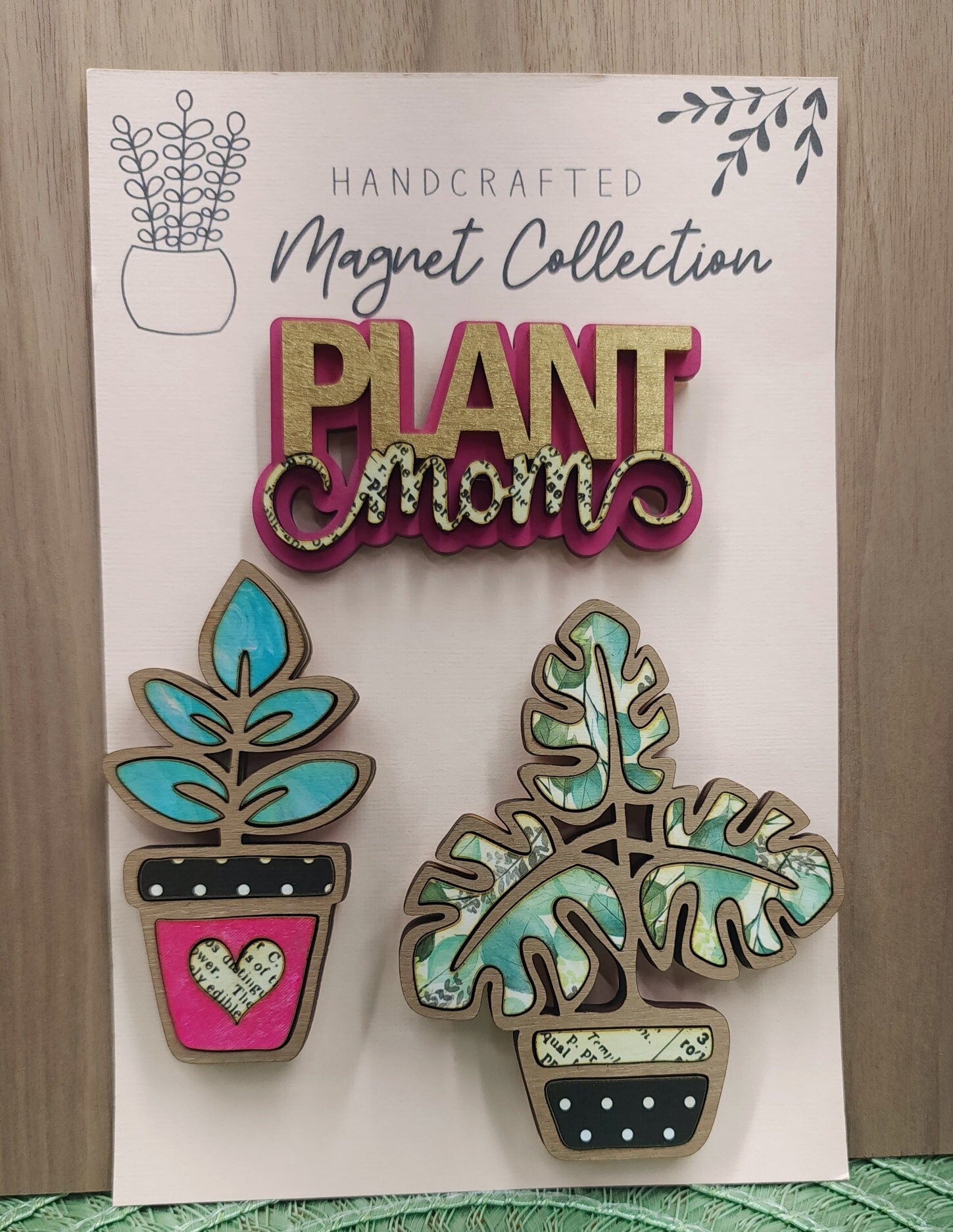 Plant Mom Magnet Set, Plant Magnets, Mom Gift, Plant Refrigerator ...