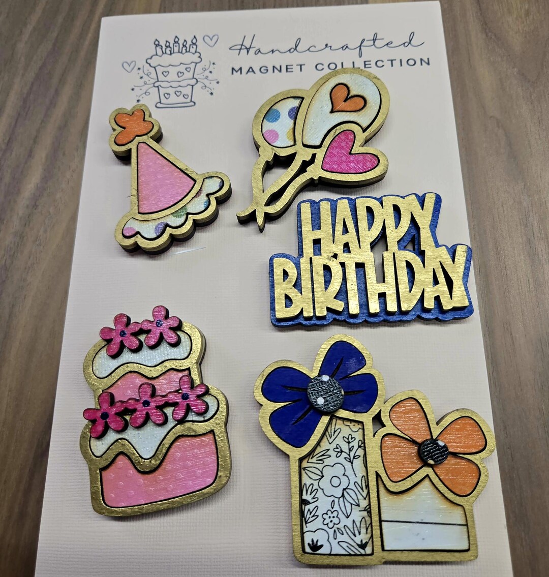HAPPY BIRTHDAY MAGNET, Happy Birthday Magnet, Gift Magnet, Refrigerator ...