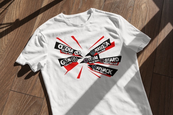 Persona 5 T-shirt/ Persona Five Battle Screen T-shirt/ Persona - Etsy