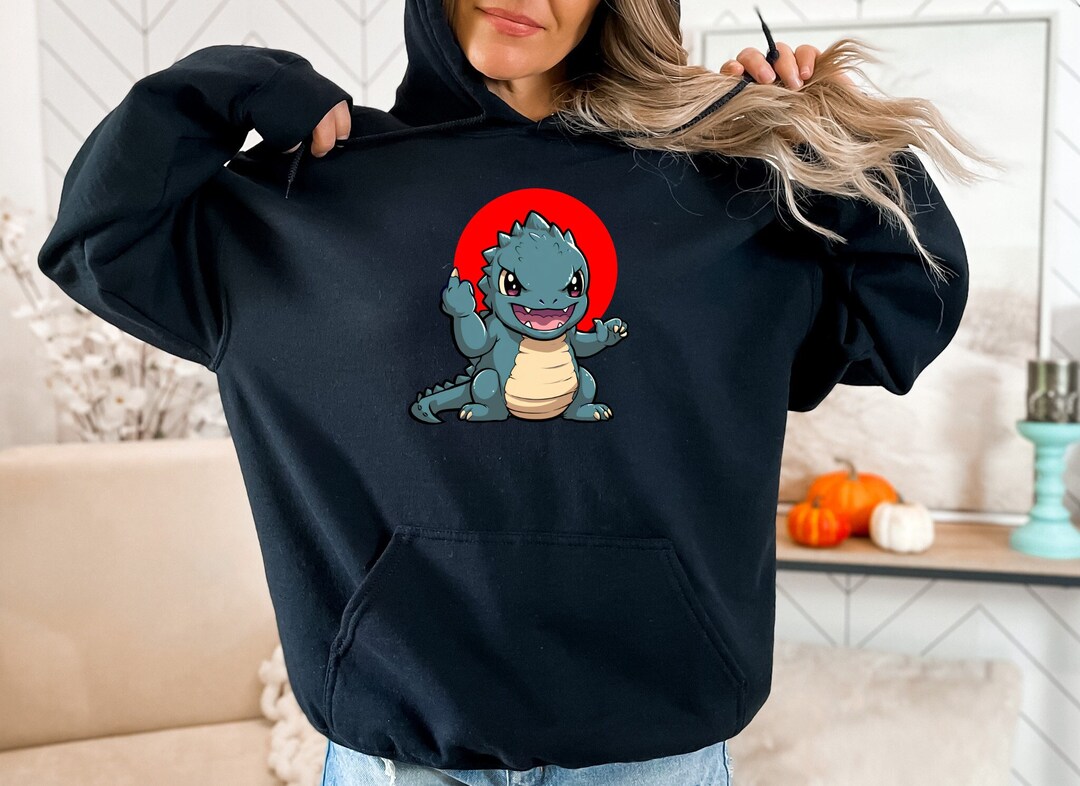 Godzilla Hoodie, Godzilla Middle Finger Hoodie, Baby Godzilla Hoodie ...