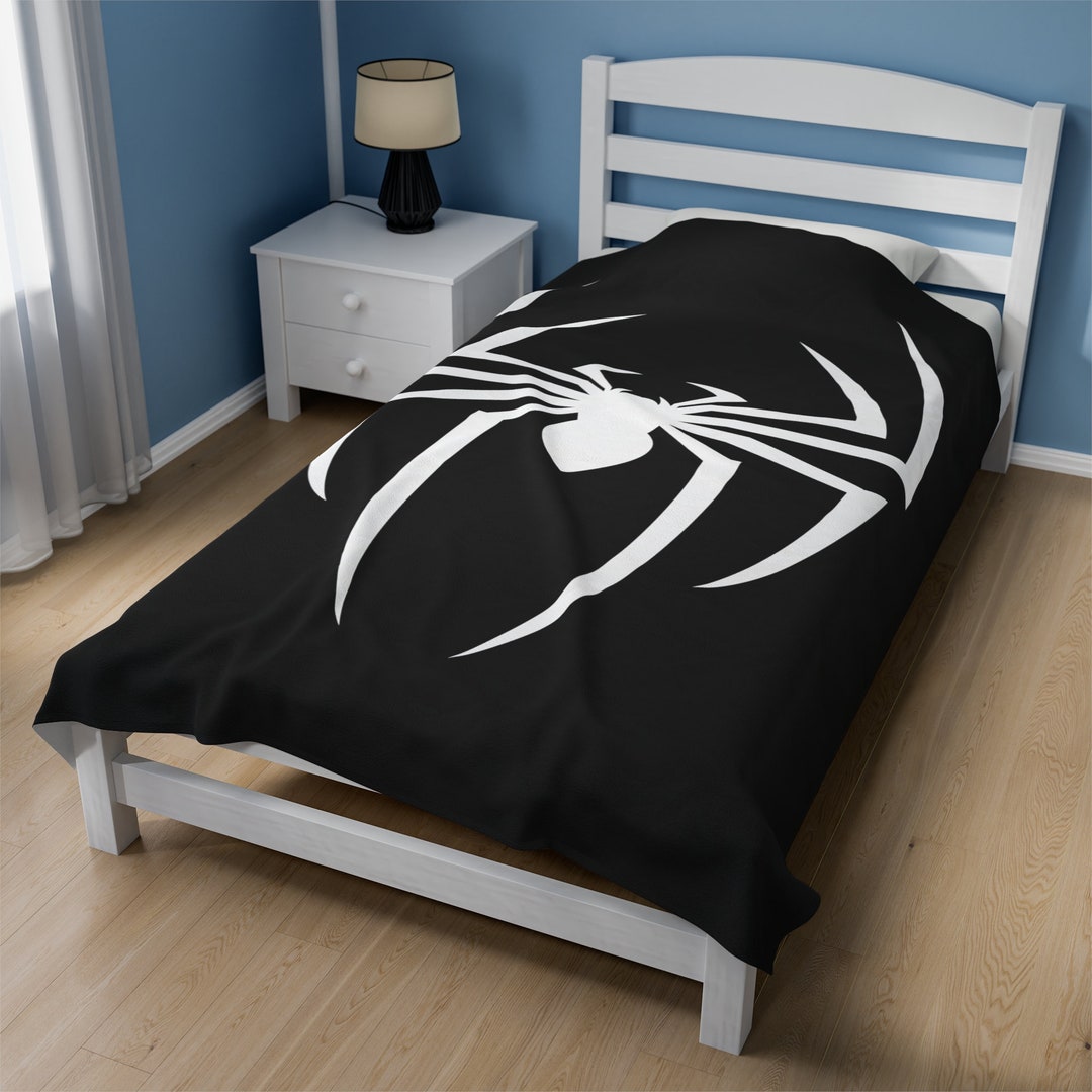 Graphic Spider Logo Blanket, Velveteen Spider Blanket, Spider Blanket ...