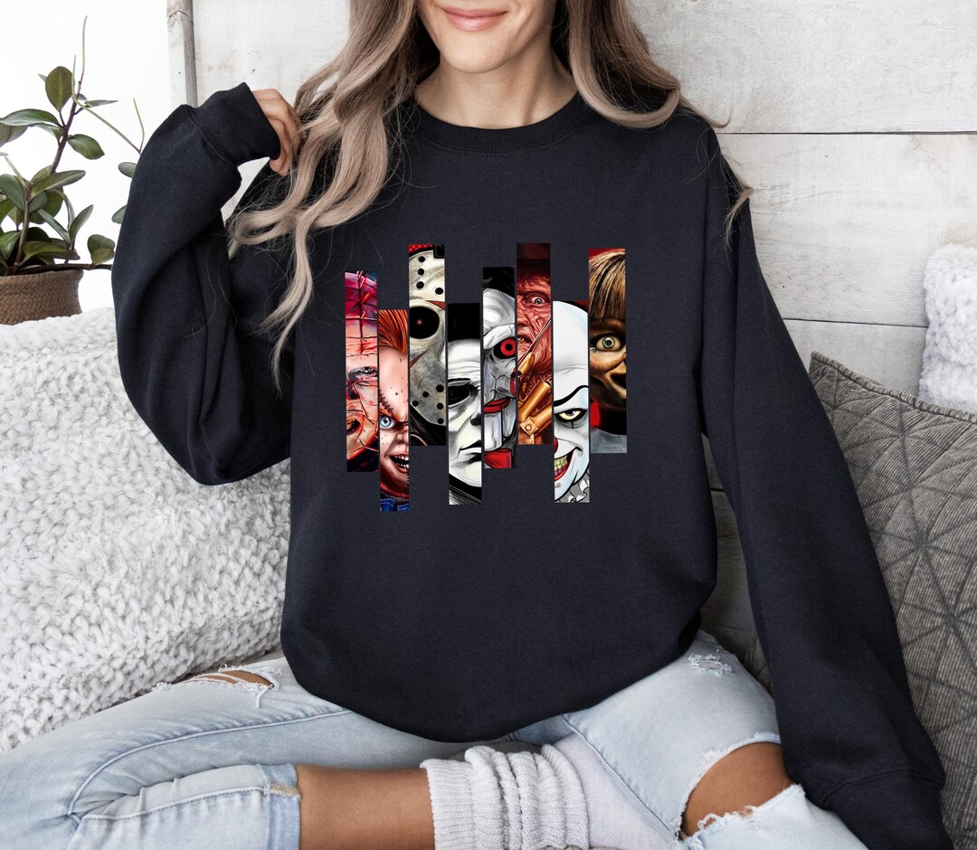 Faces of Horror Sweater, Horror Movie Masters Sweater, Horror Movie Fan ...
