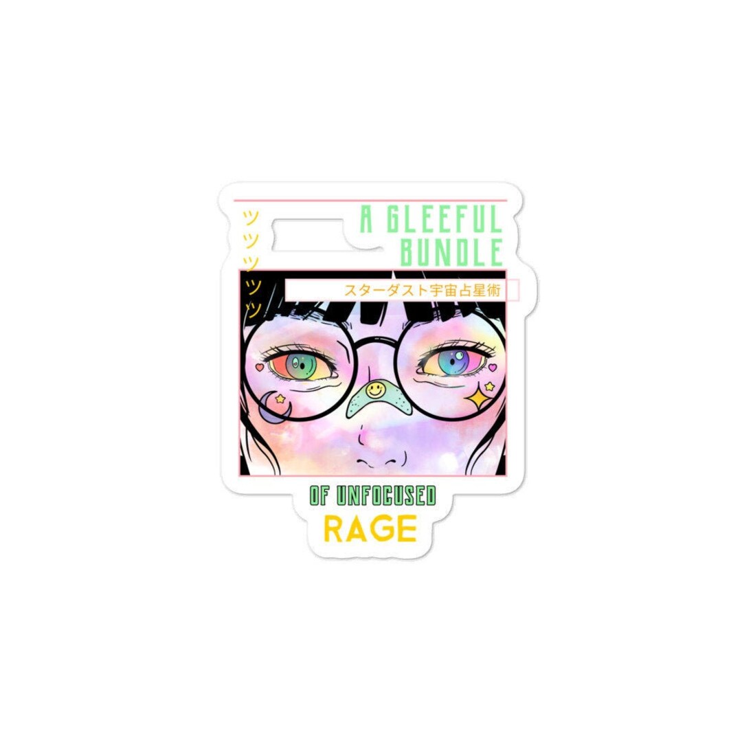 Edgy Anime Sticker/ Cute Edgy Anime Art /anime Art Sticker/ Manga Rage ...