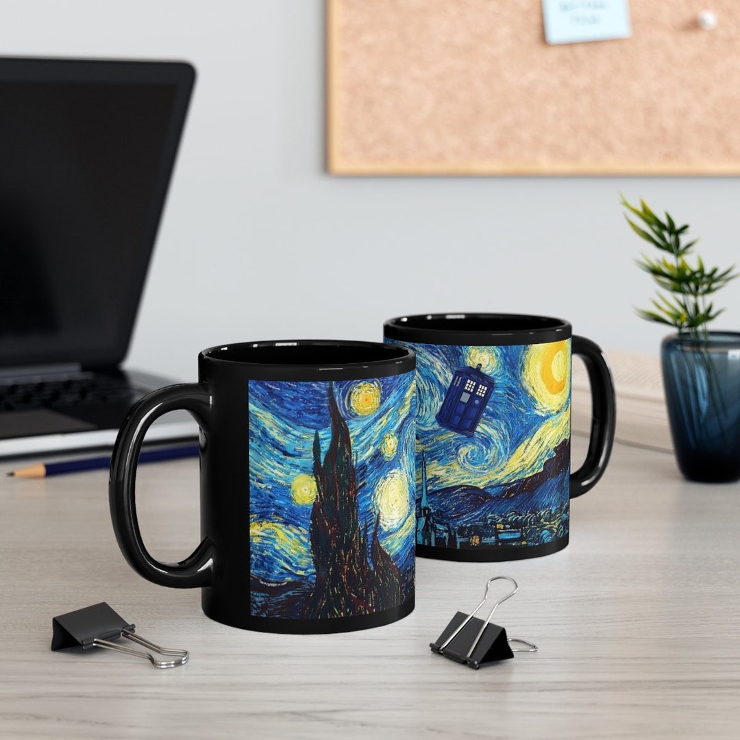 Van Gogh Starry Night TARTIS Mug/ Starry Night Doctor Who Tardis Mug ...