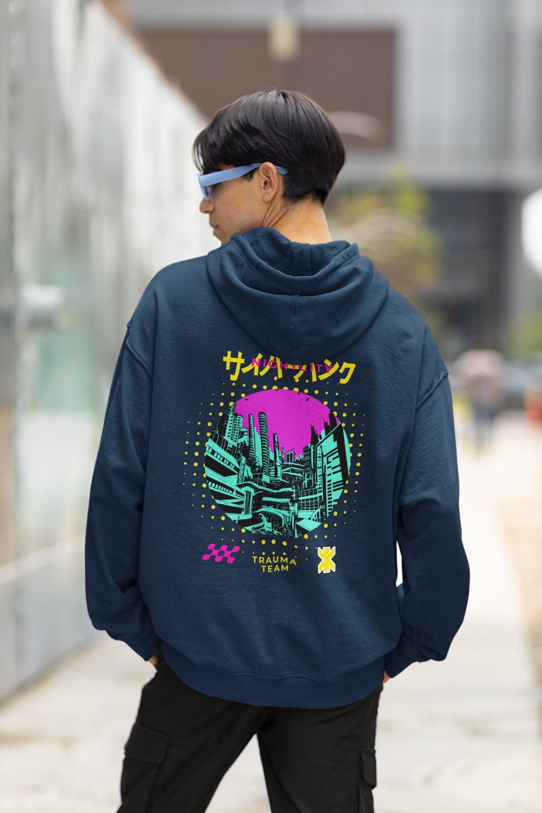 Night City Hoodie, Japanese Cyber-punk Hoodie, Video Game Fan Shirt ...