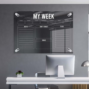 Custom Weekly Planner Acrylic Wall Calendar Dry Erase Wall Planner ...