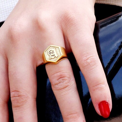 Word Signet Ring Sterling Silver Made to Order Personalized | Etsy