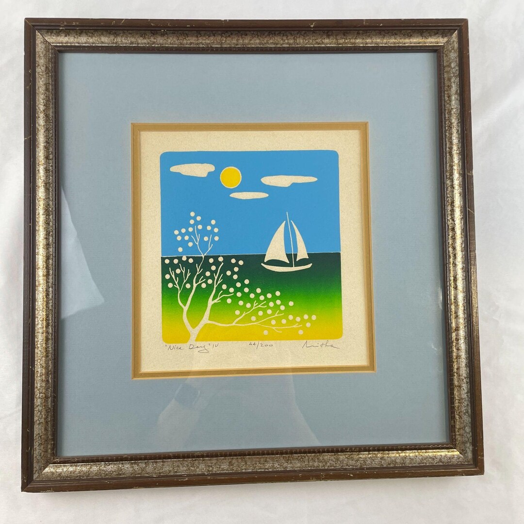 Misha Moracha Signed Numbered Etching Nice Day IV Sailboat Framed ...