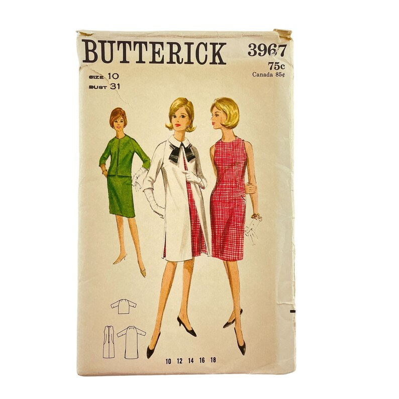 Lot of 7 Vintage Butterick Sewing Patterns Sz 10 1960s 1970s Cut - Etsy