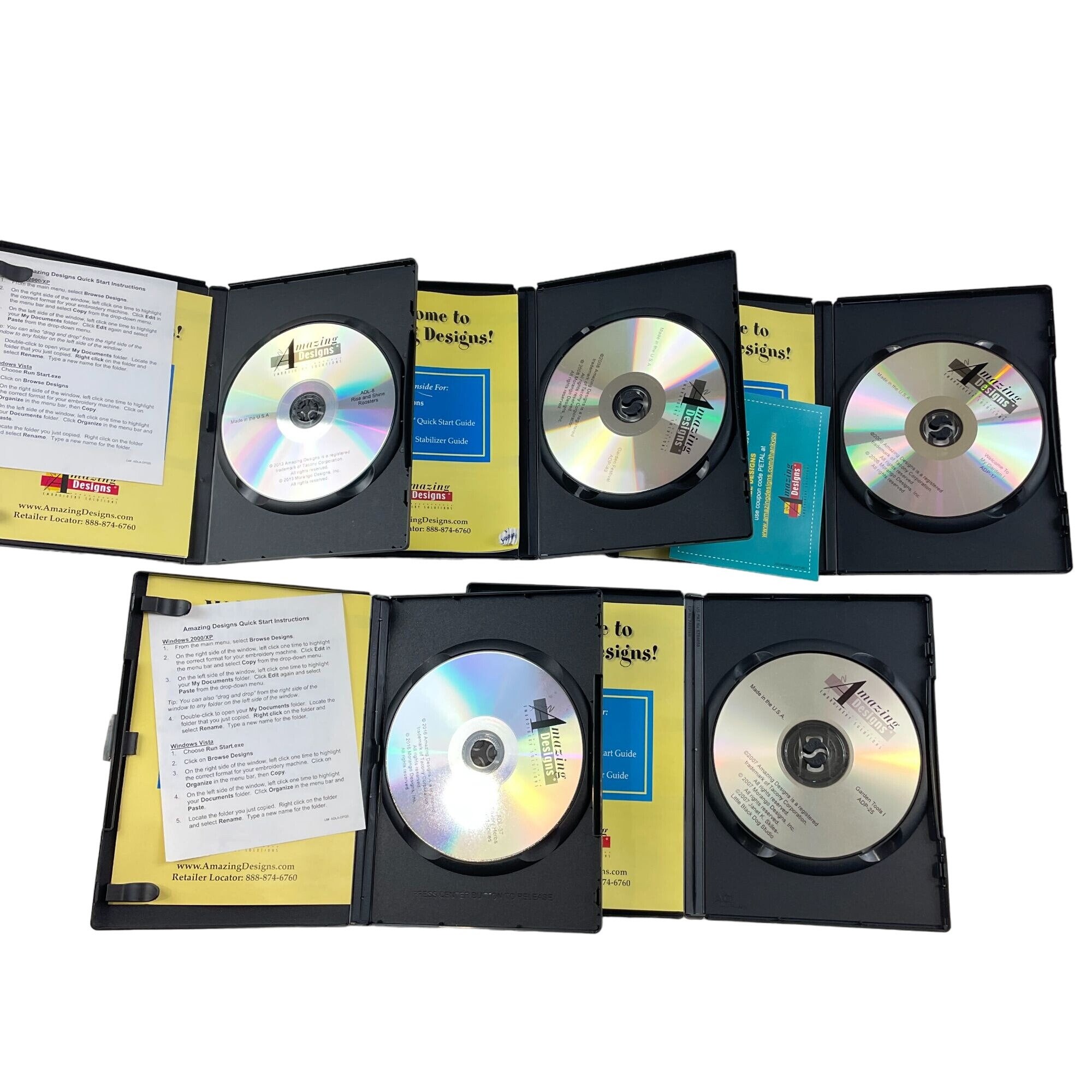 Lot of 5 Amazing Designs Embroidery Solutions Pattern Cds - Etsy