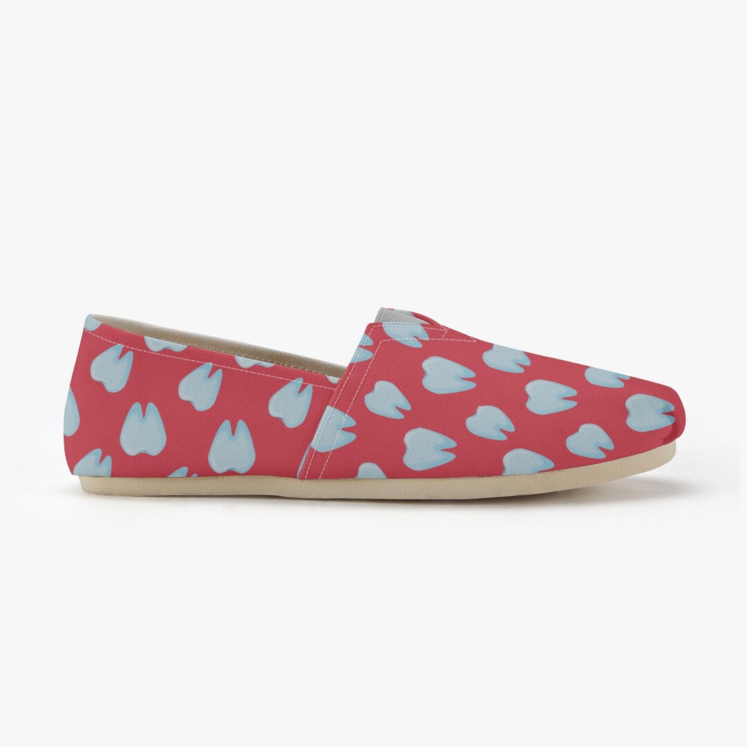 Canvas Toms Style Shoes: Tooth Pattern, Dental Gift - Etsy