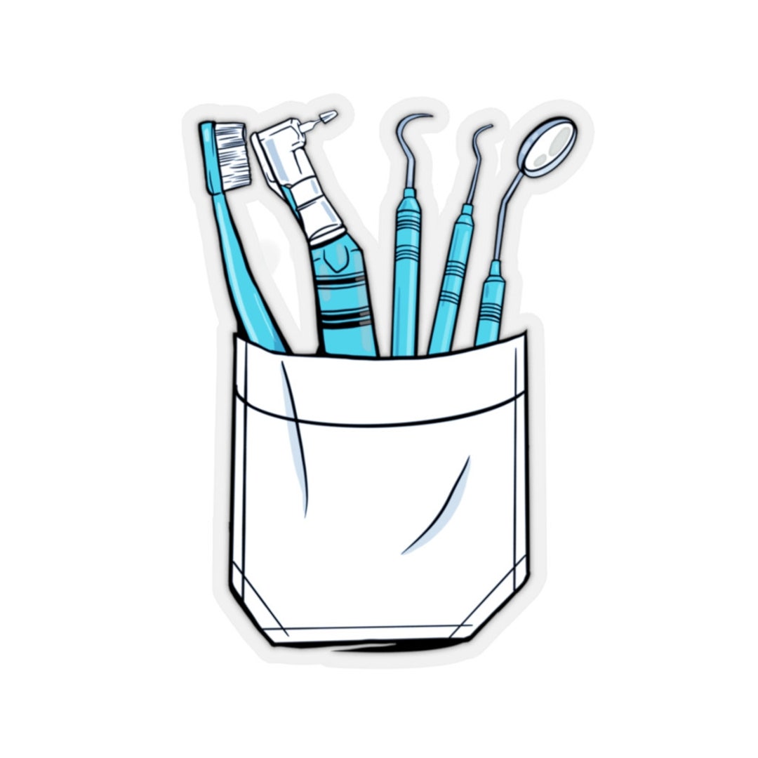 Dental Instruments Pocket Dentistry Cut Stickers Dental Student Dental ...