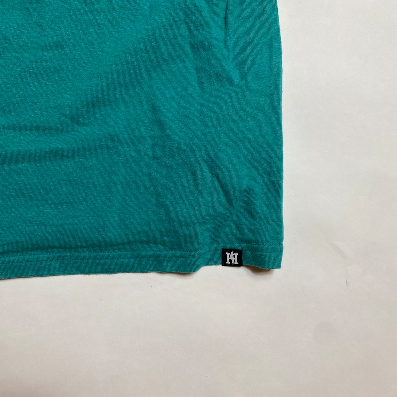 Vintage Retro Teal Blue Pink Hysteric Glamour Graphic Paranoid Letter Box Tshirt Short Sleeve ...