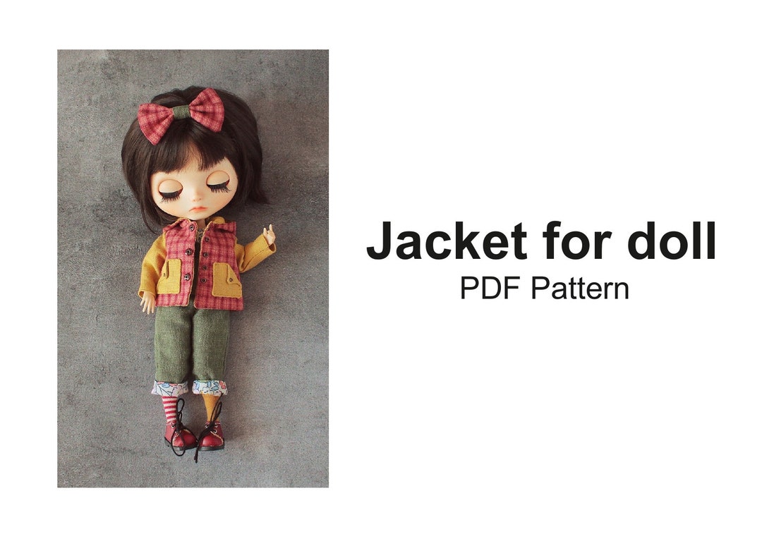 Hooded Jacket Pdf for Doll / Pattern for a Doll / Jacket Pattern With a ...