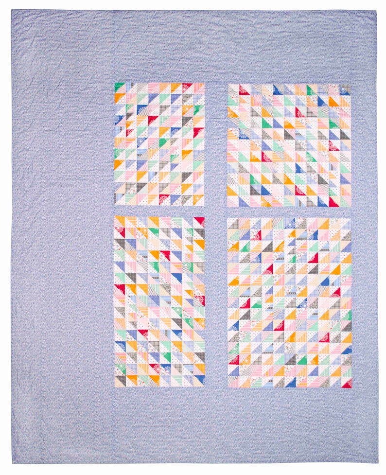 Triangle Twist Quilt Pattern PDF Quilt Pattern Half Square Triangles - Etsy Canada