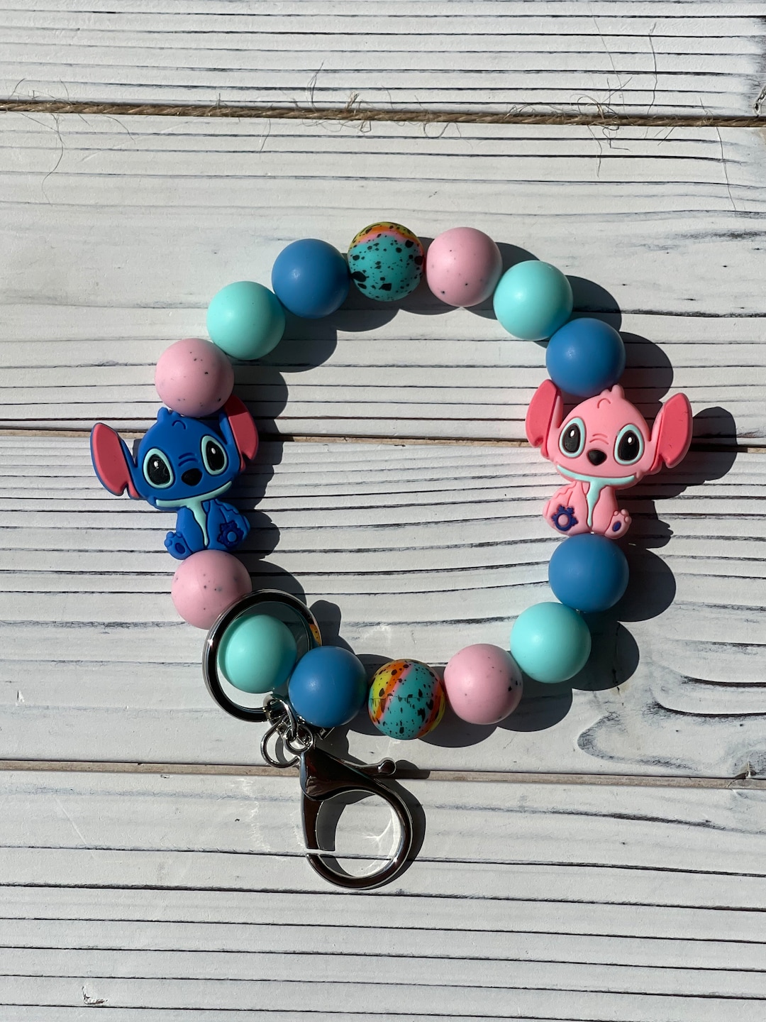 Stitch Inspired Silicone Beads Wristlets Silicone Wristlets Wristlet ...