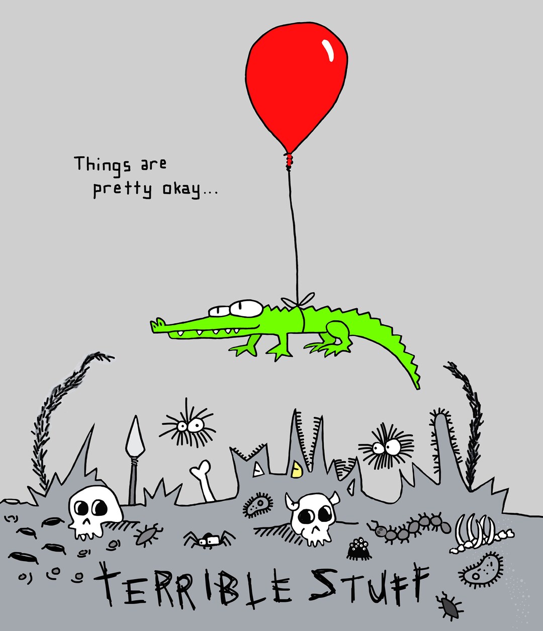 Things Are Pretty Okay - Illustration Print - Etsy