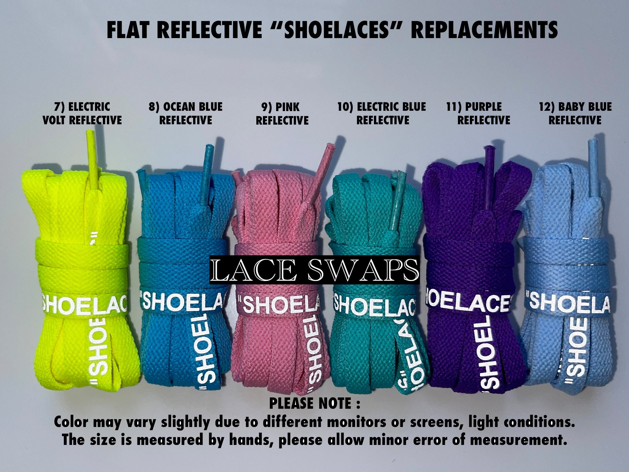 Flat Reflective "shoelaces" Replacements 12+ Colorful Custom Shoelaces ...