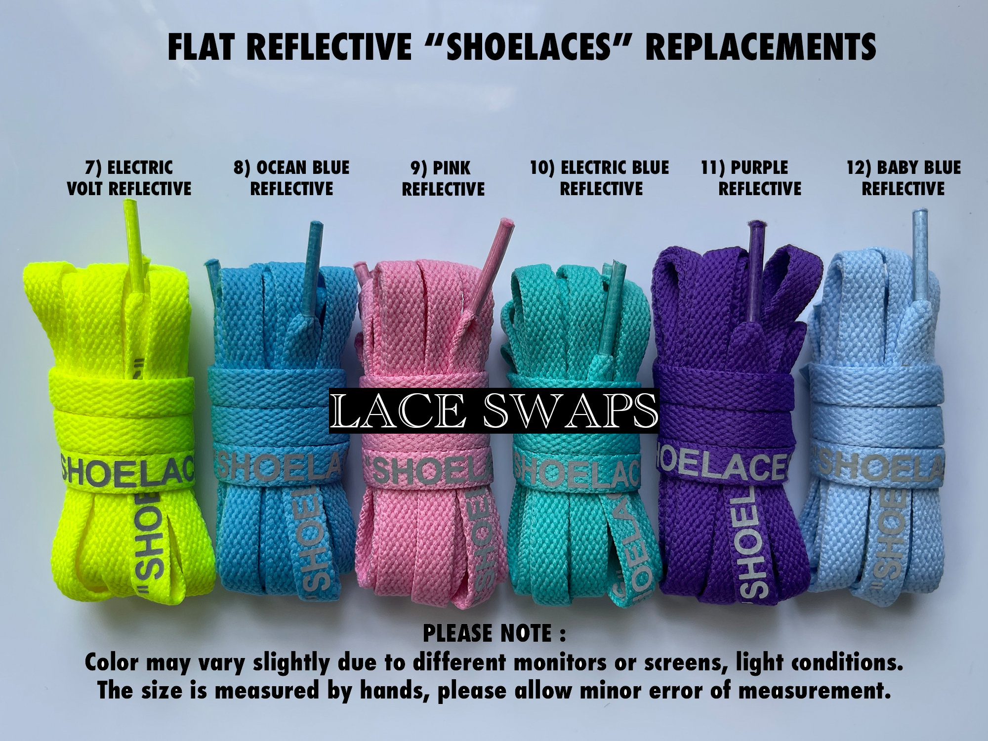Flat Reflective "shoelaces" Replacements 12+ Colorful Custom Shoelaces ...