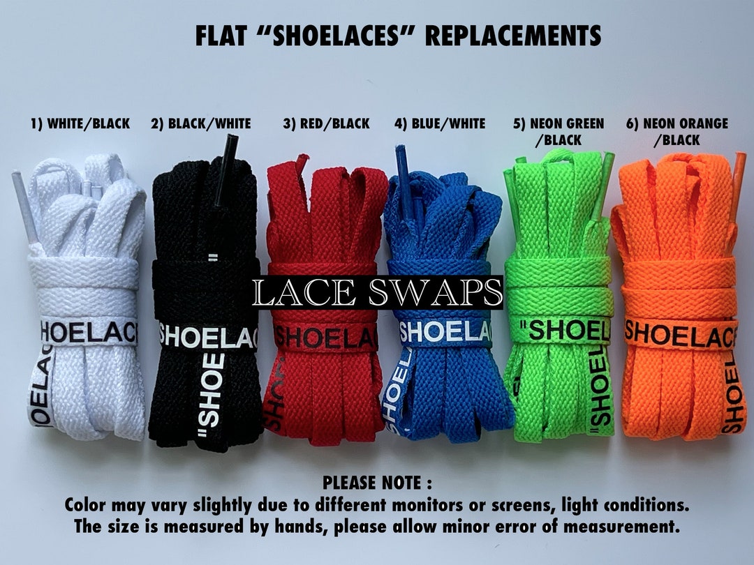 Flat "shoelaces" Replacements 25+ Colorful Custom Shoelaces to Choose ...